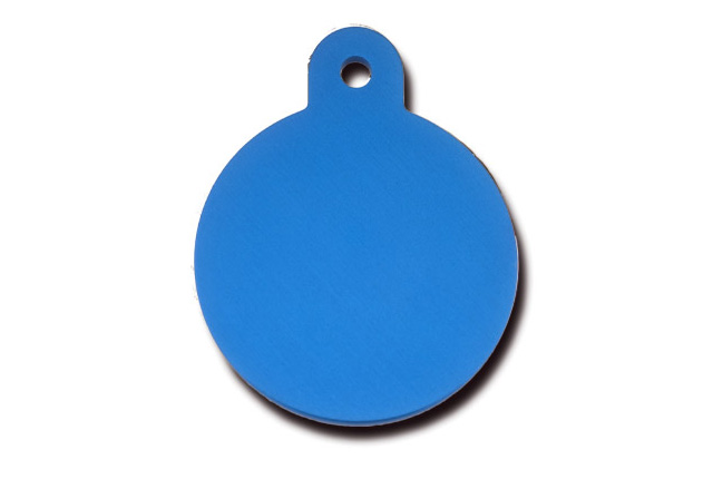Standard - Circle Large Blue £7.99 - QuickTag Personal Tag Engraving